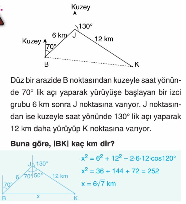 Sinüs Teoremi konu anlatımı test soruları çözümleri 11. Sınıf